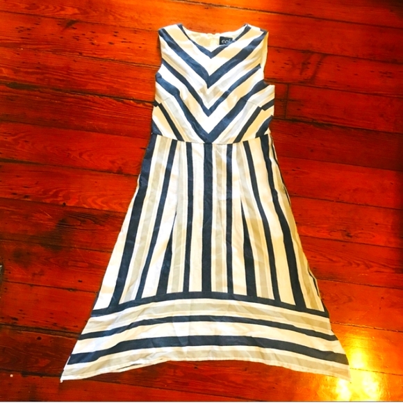 ECI | Dresses | Eci Asymmetrical Striped Dress | Poshmark